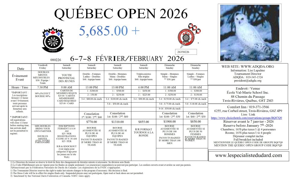 Québec Open 2026 - ADQDA